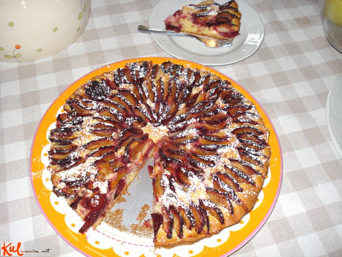 Recept: Slivov kolač z marcipanom - Kulinarika.net