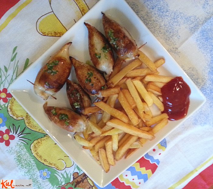 Recept: Polnjeni kalamari (lignji) na žaru - Kulinarika.net