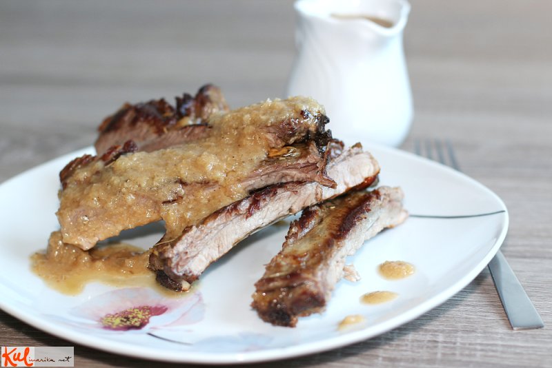 Recept: Pečena svinjska rebrca s šampanjcem - Kulinarika.net